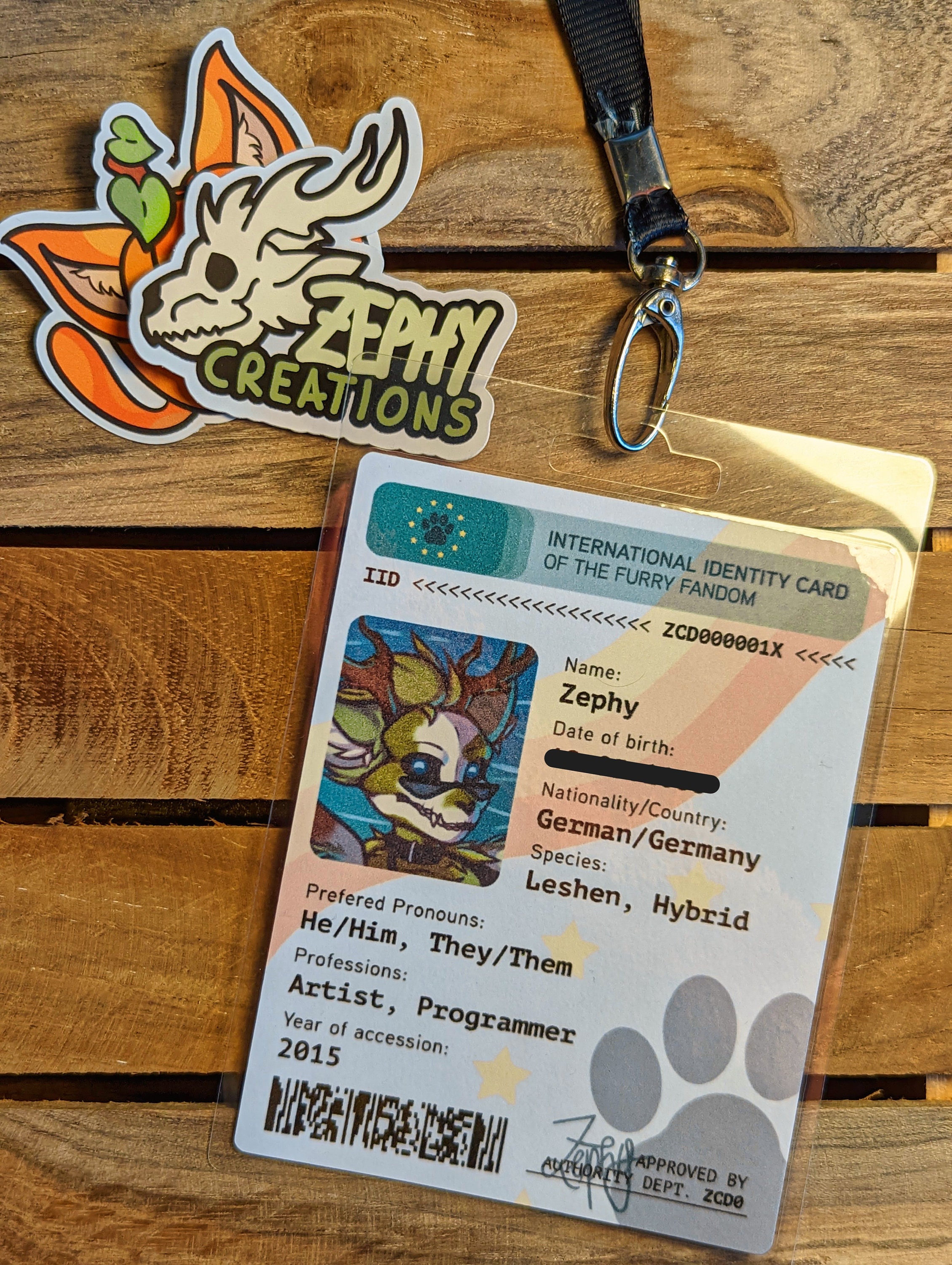 Personalized Furry Fandom ID Card Laminated With Optional - Etsy