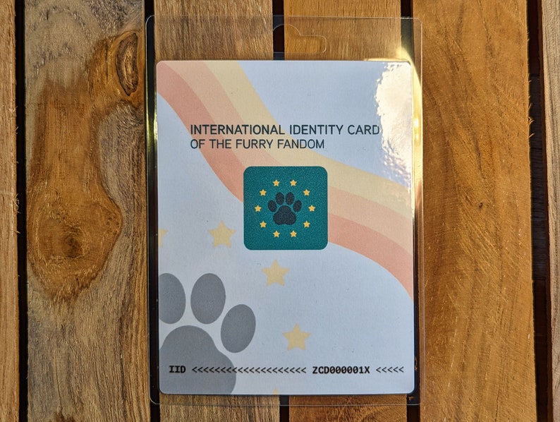 Personalized Furry Fandom ID Card Laminated With Optional - Etsy