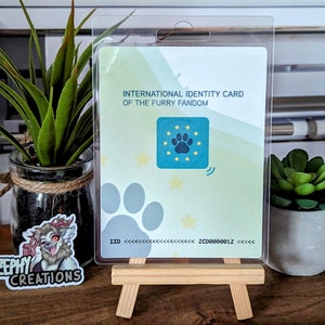 Personalized Furry Fandom ID Card Laminated, With Optional NFC Tag and ...