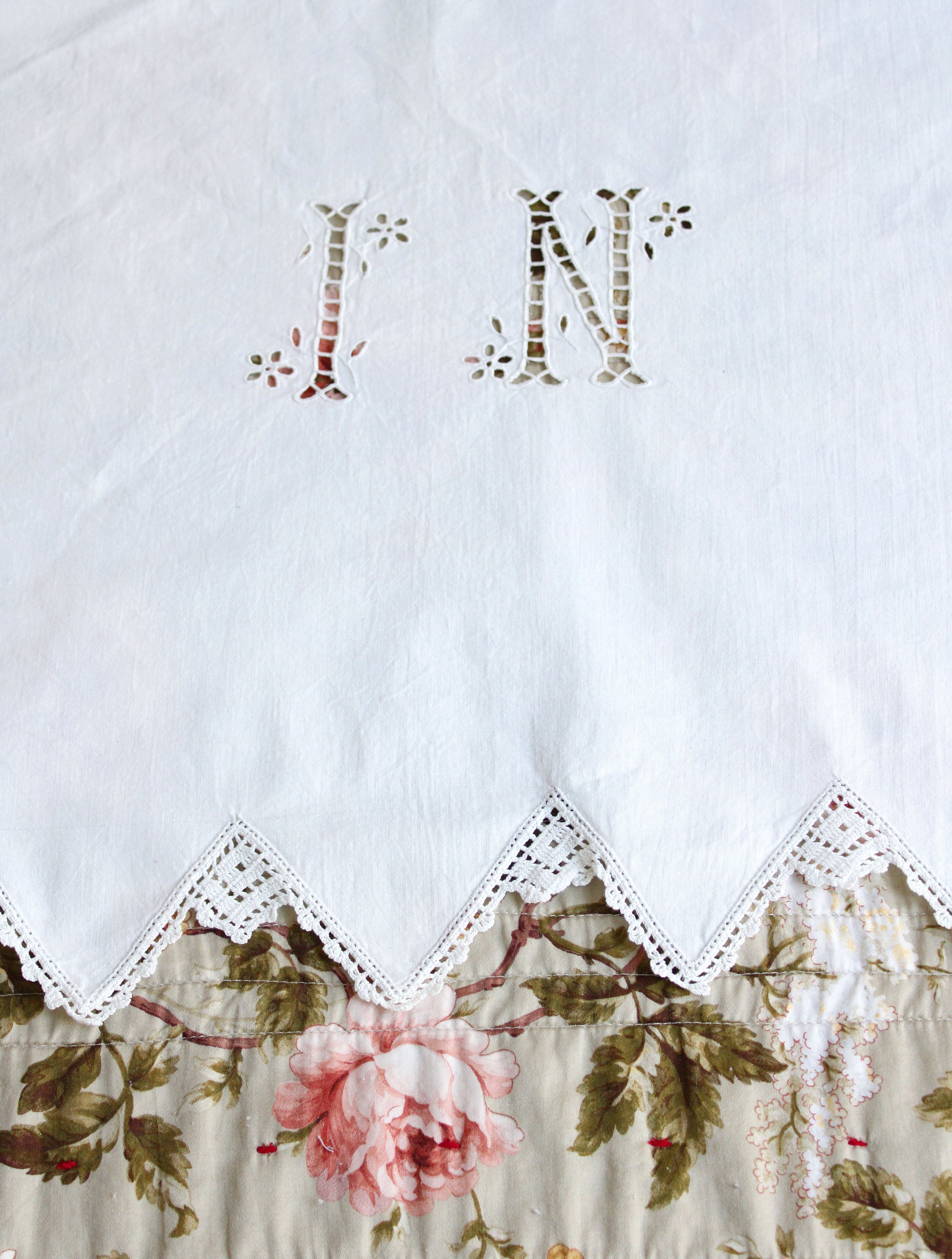 Antique Embroidered Bed Linens Monogrammed Trousseau Bedding - Etsy