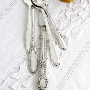Mixed Silver Plated Cutlery Set Vintage Curated Art Deco Pattern ...