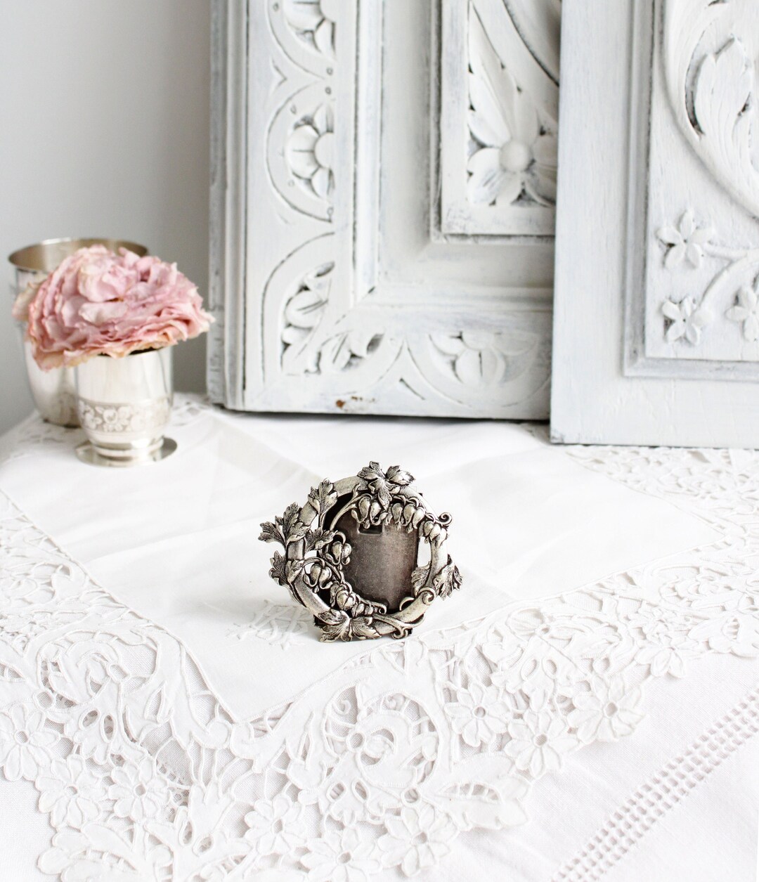 Vintage French Miniature Picture Frame Small Silver Plated Photo Frame ...