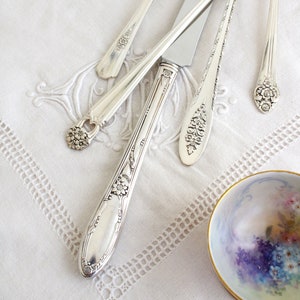 Mixed Silver Plated Cutlery Set Vintage Curated Art Deco Pattern ...