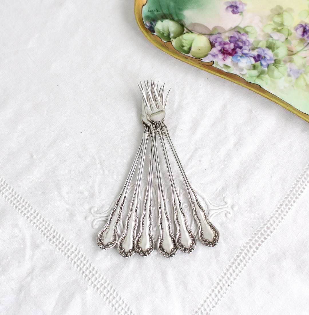 Sterling Silver Cocktail Forks Irving / Old Atlanta by Wallace Silver ...