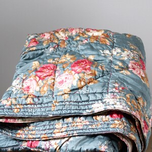 Boutis Style Quilt Cabbage Roses Shabby Chic French Provincial - Etsy