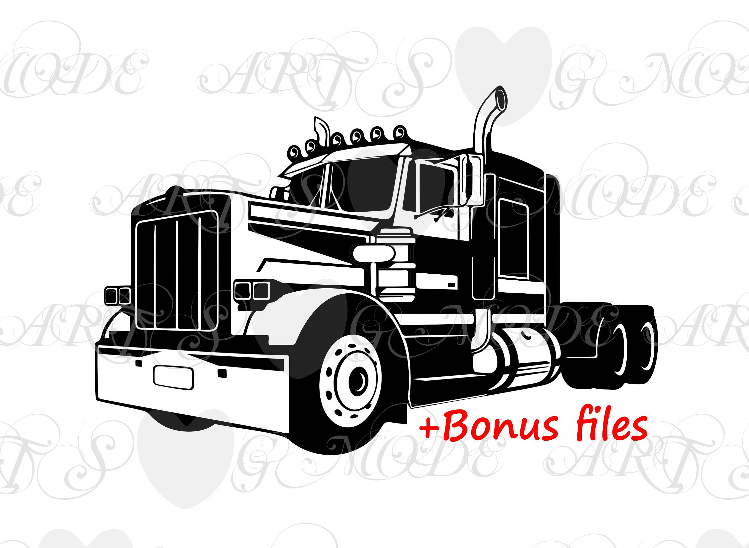 Peterbilt Semi Truck Clipart