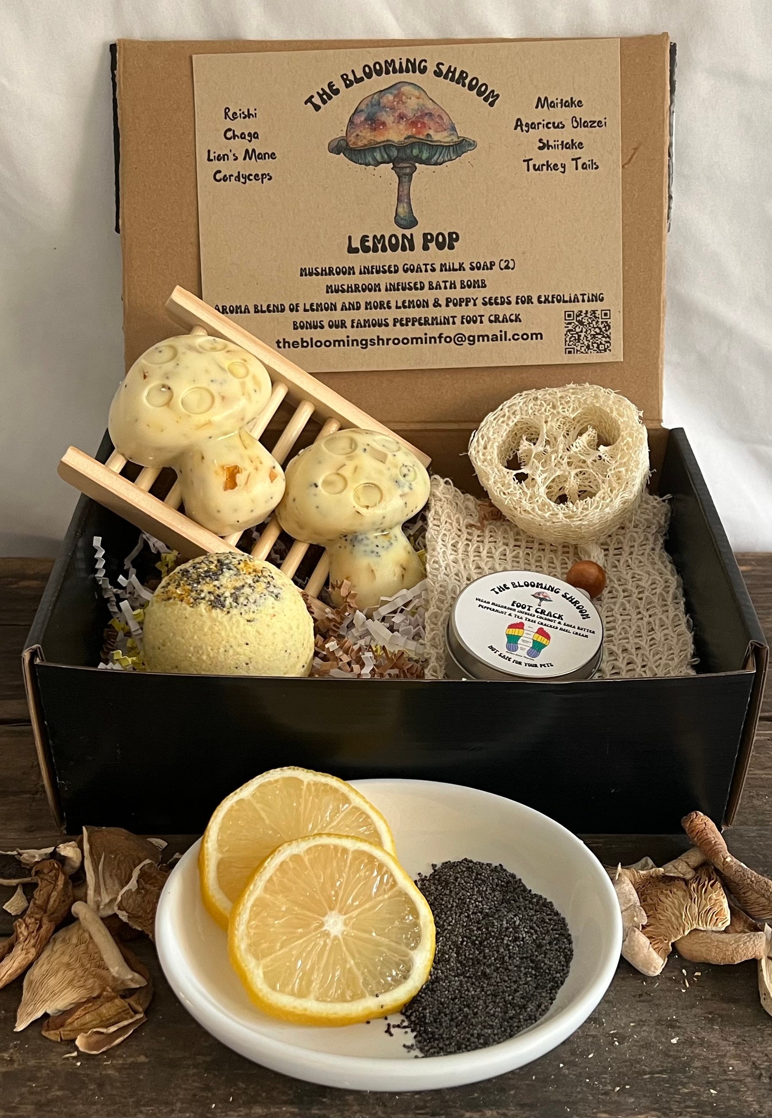 Mushroom Infused Lemon Pop Spa Box - Etsy