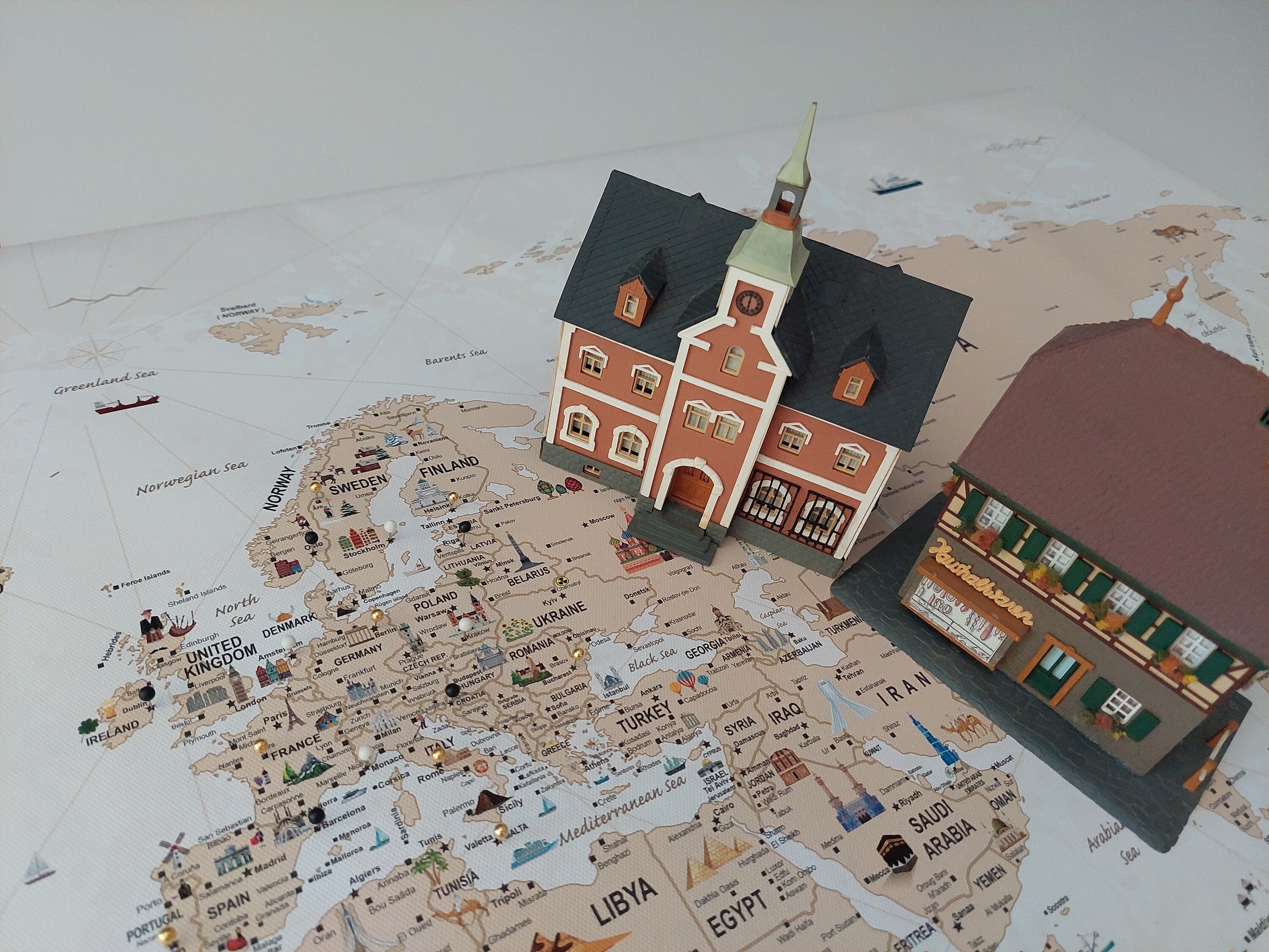 World Map Canvas and Poster. A Personalized Travel Map Perfect - Etsy