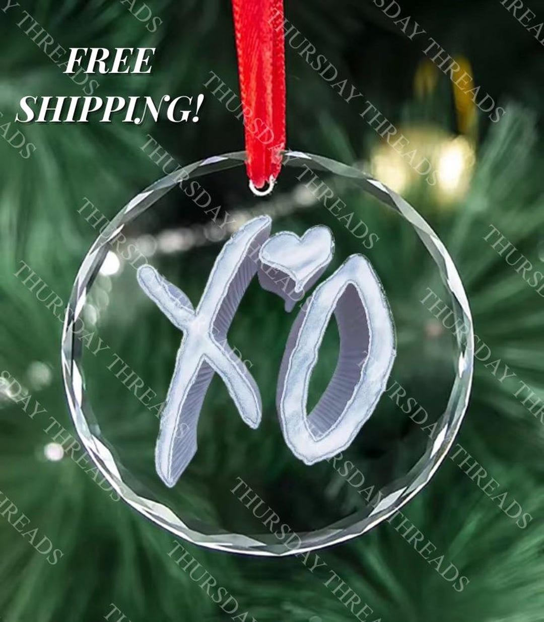 XO Glass Christmas Ornament | the Weeknd Dawn FM Fan Gift - Etsy