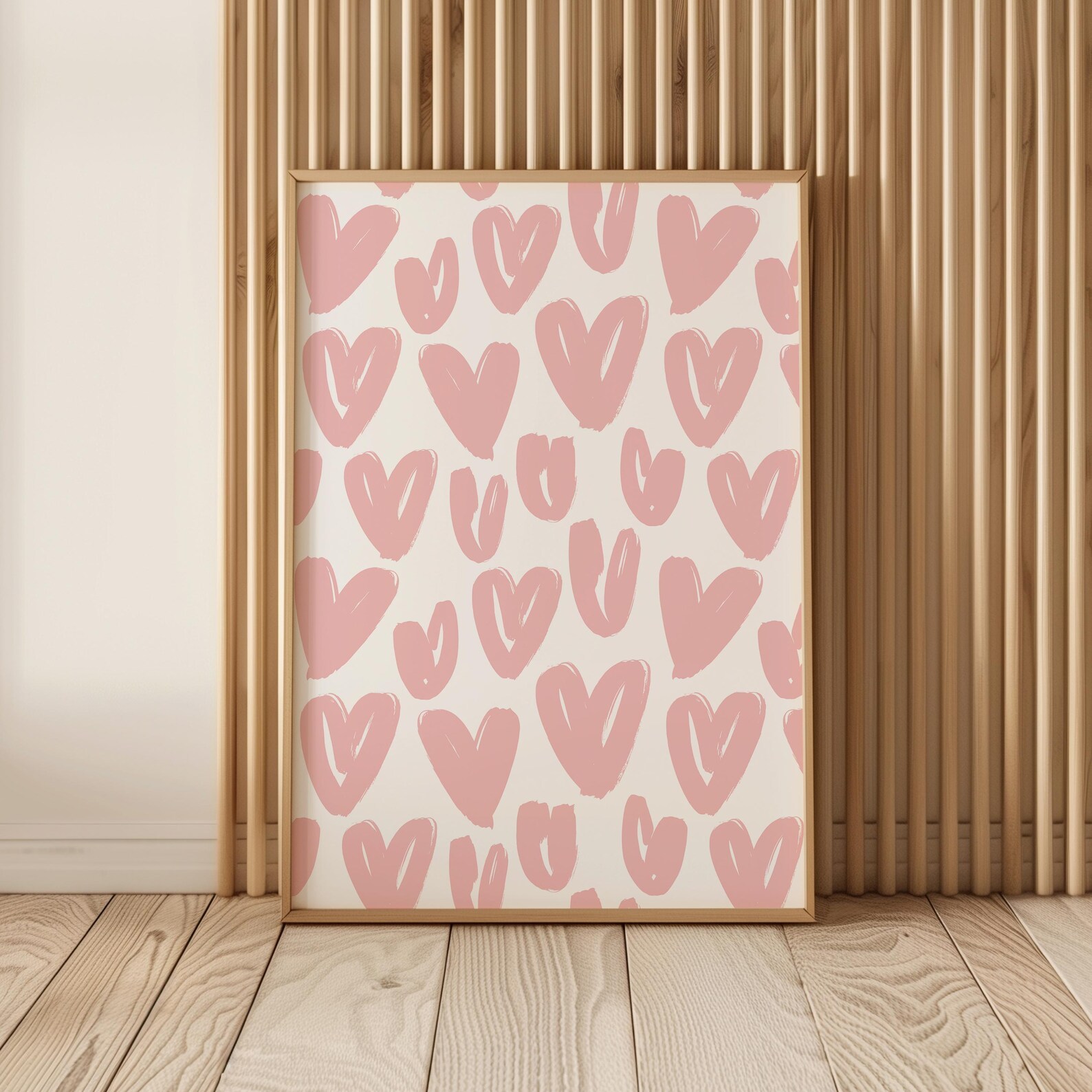 Hearts Wall Art | Bold Love Print | Modern Love Poster | Minimalist ...