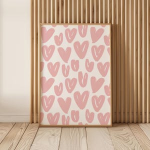 Hearts Wall Art | Bold Love Print | Modern Love Poster | Minimalist ...