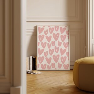 Hearts Wall Art | Bold Love Print | Modern Love Poster | Minimalist ...