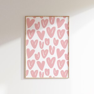 Hearts Wall Art | Bold Love Print | Modern Love Poster | Minimalist ...