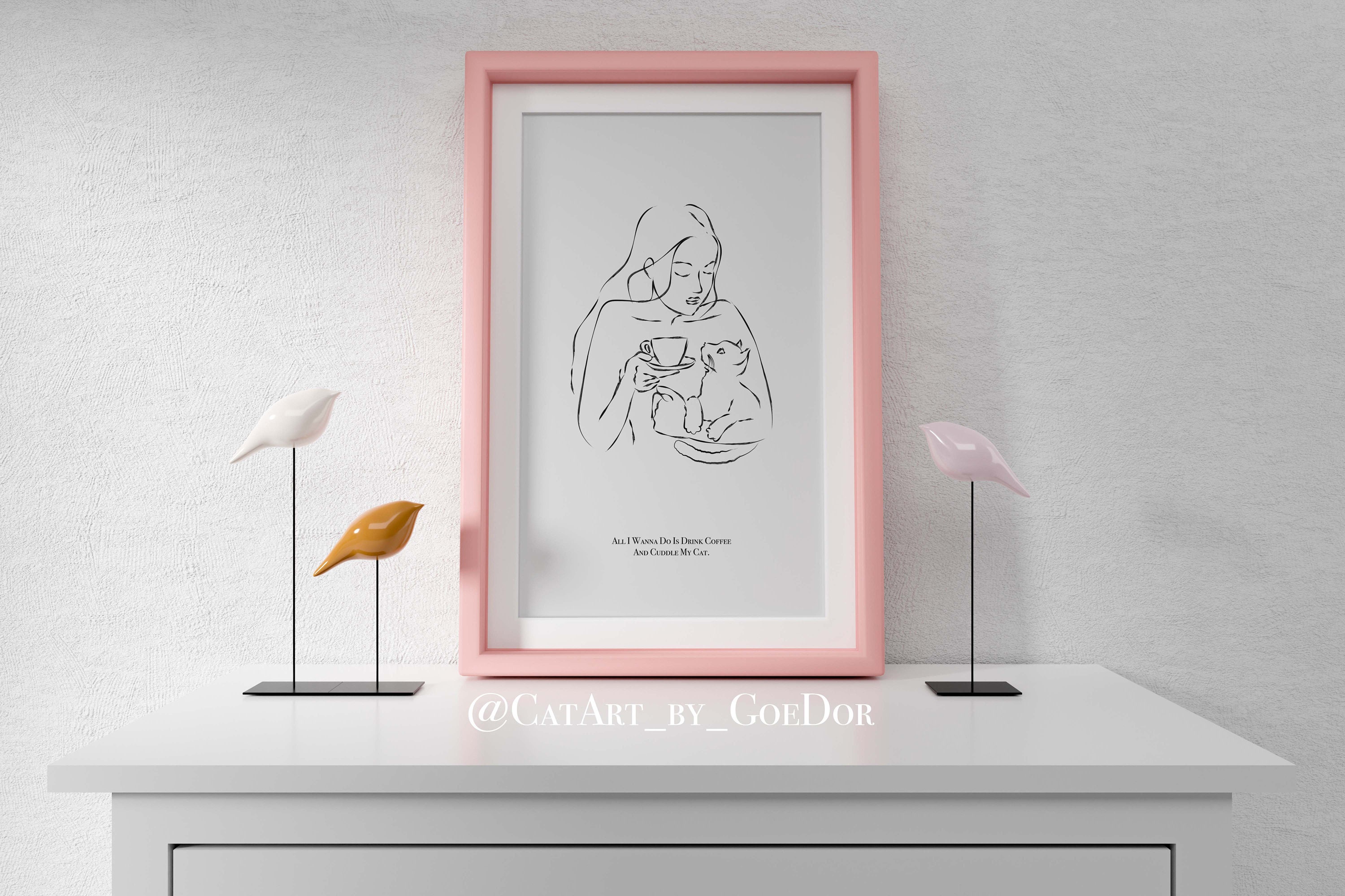 Cat Line Art, Minimal Cat, Cat Drawing, Cat Print, Cat Minimal Art ...