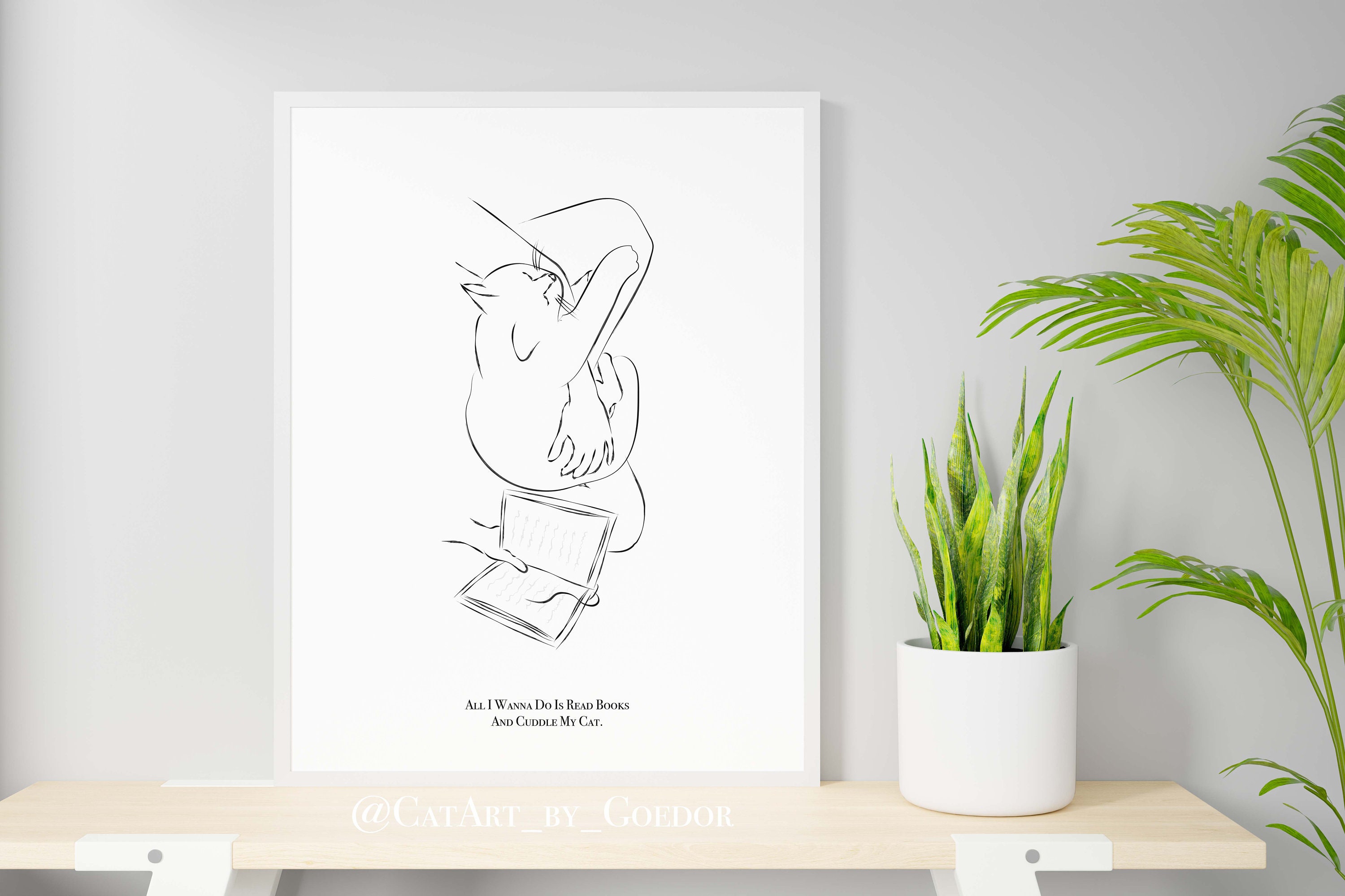 Cat Line Art, Minimal Cat, Cat Drawing, Cat Print, Cat Minimal Art ...