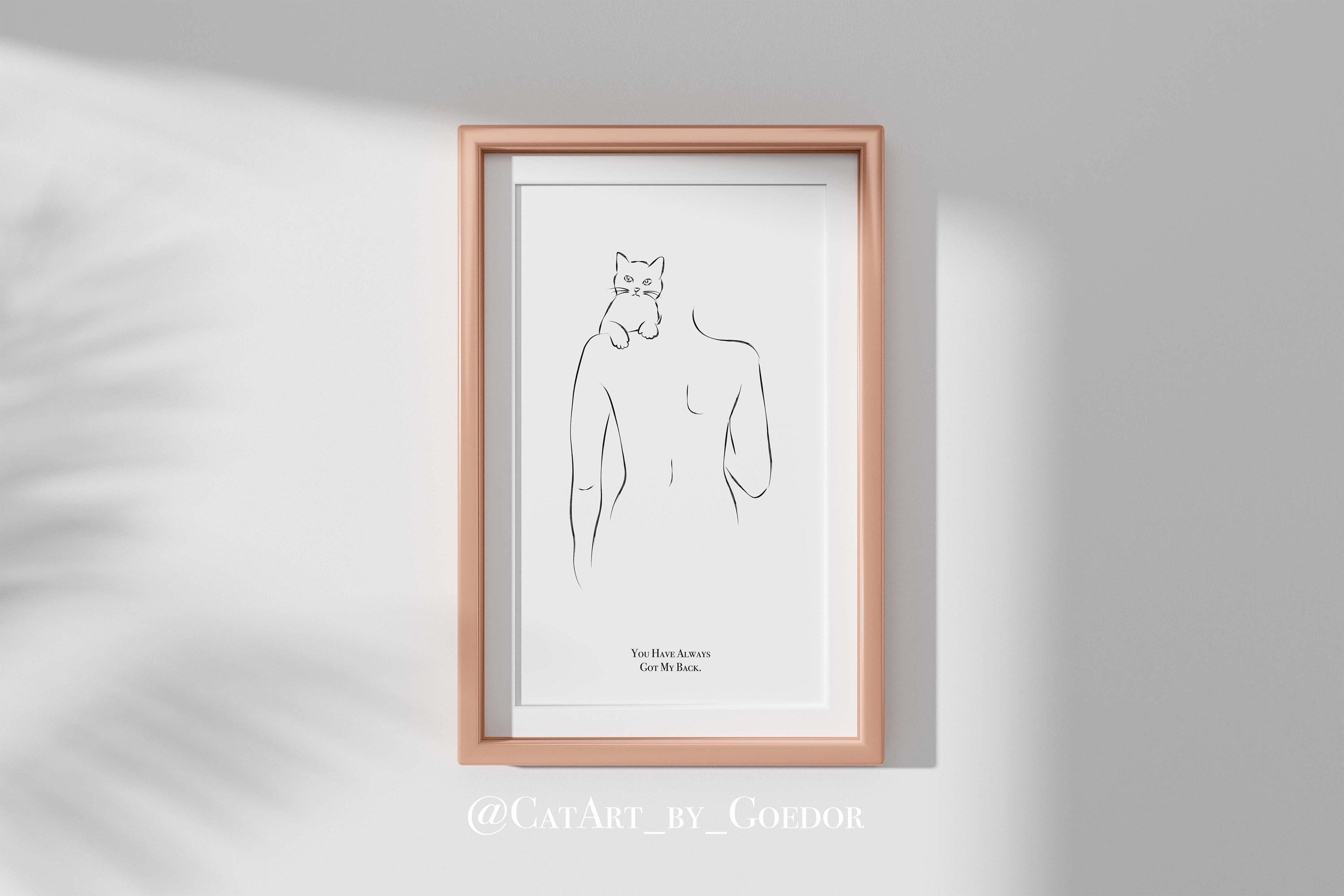 Cat Line Art Minimal Cat Cat Drawing Cat Print Cat Minimal - Etsy