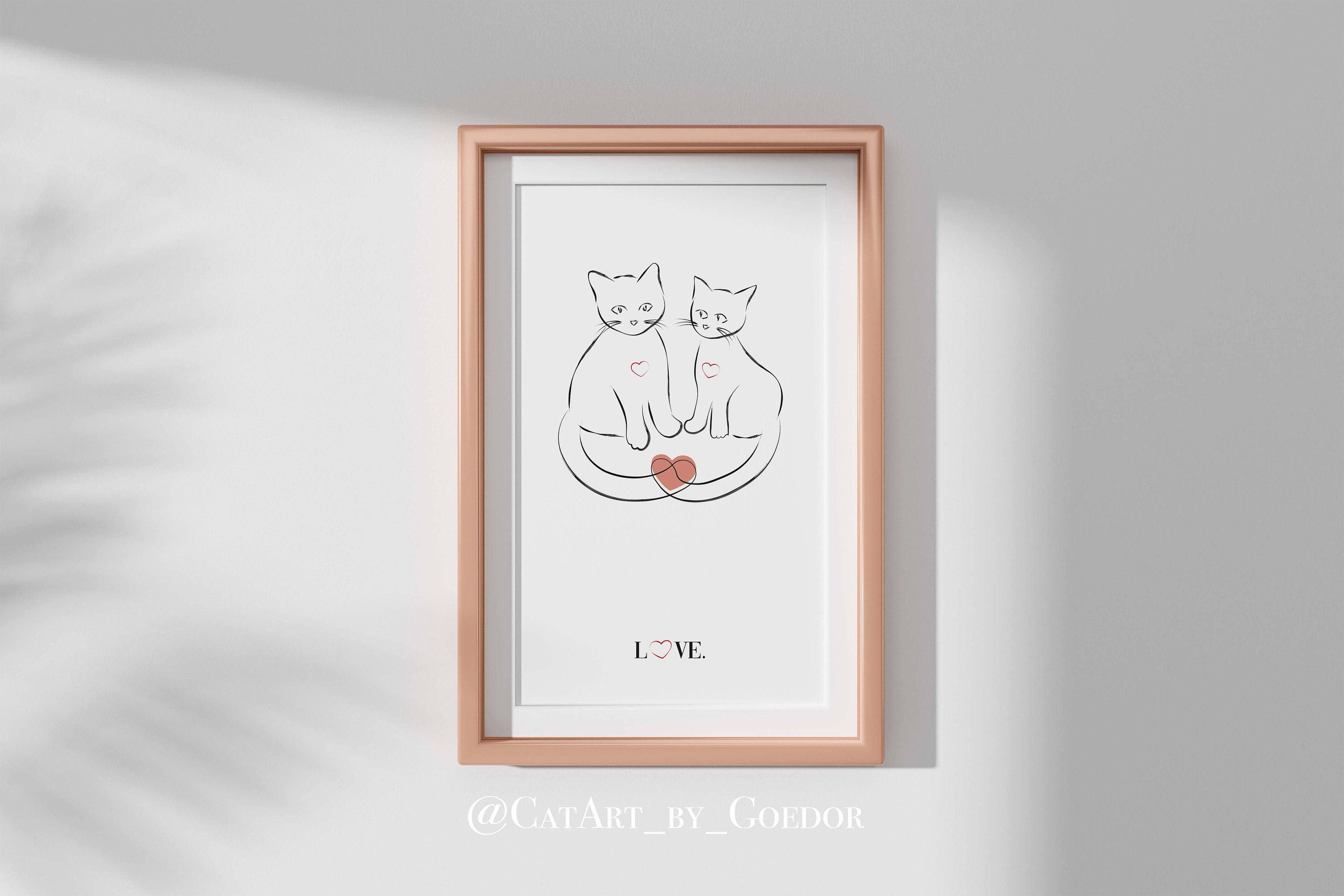 Cat Line Art, Minimal Cat, Cat Drawing, Cat Print, Cat Minimal Art ...