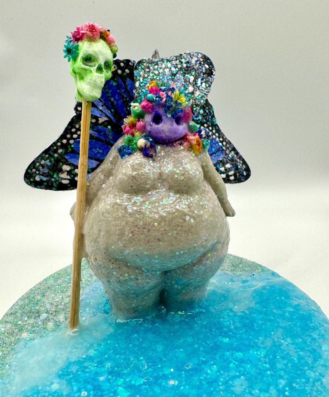 Gorgeous Fat Fae With Butterfly Wings and Skull Body Positive Dark ...