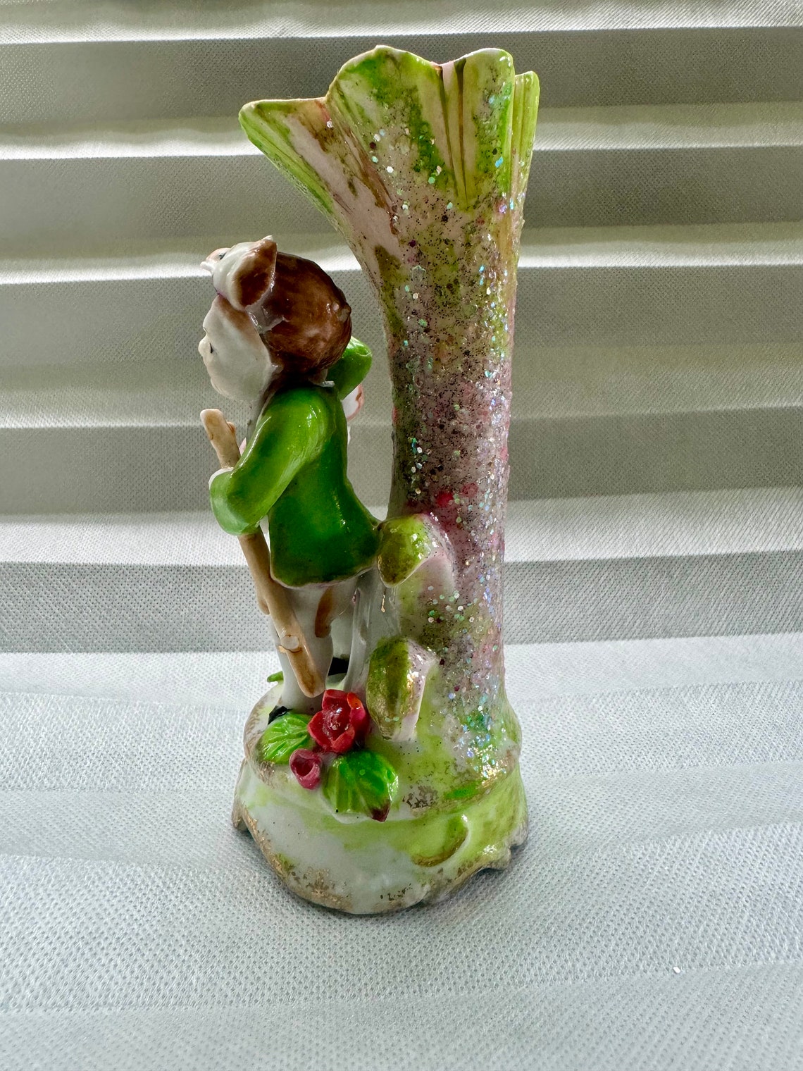 Upcycled Regency Vase Figurine Art, Colorful Skull and Tentacle ...