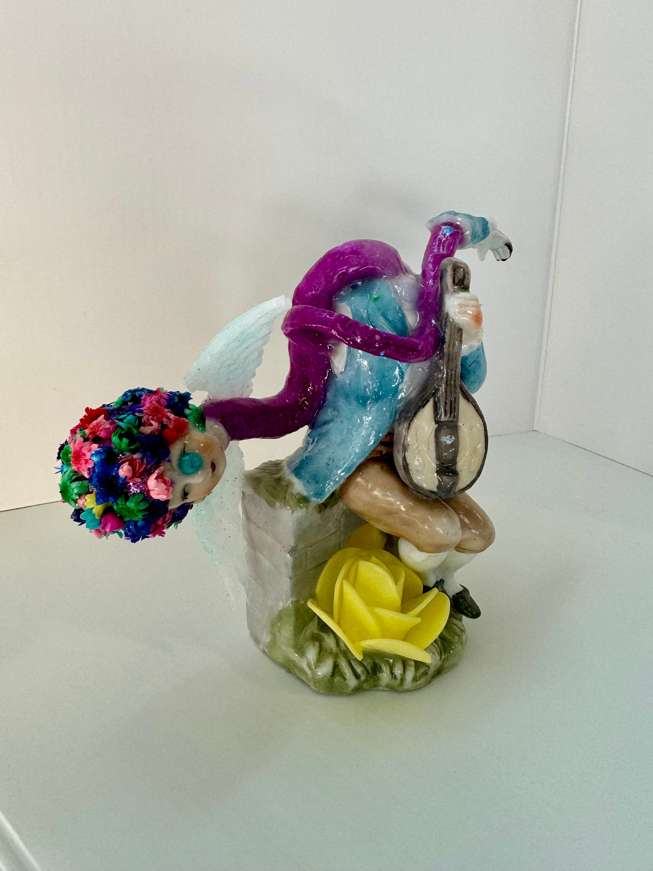 Upcycled Regency Japan Figurine Art, Colorful Tentacle & Floral ...