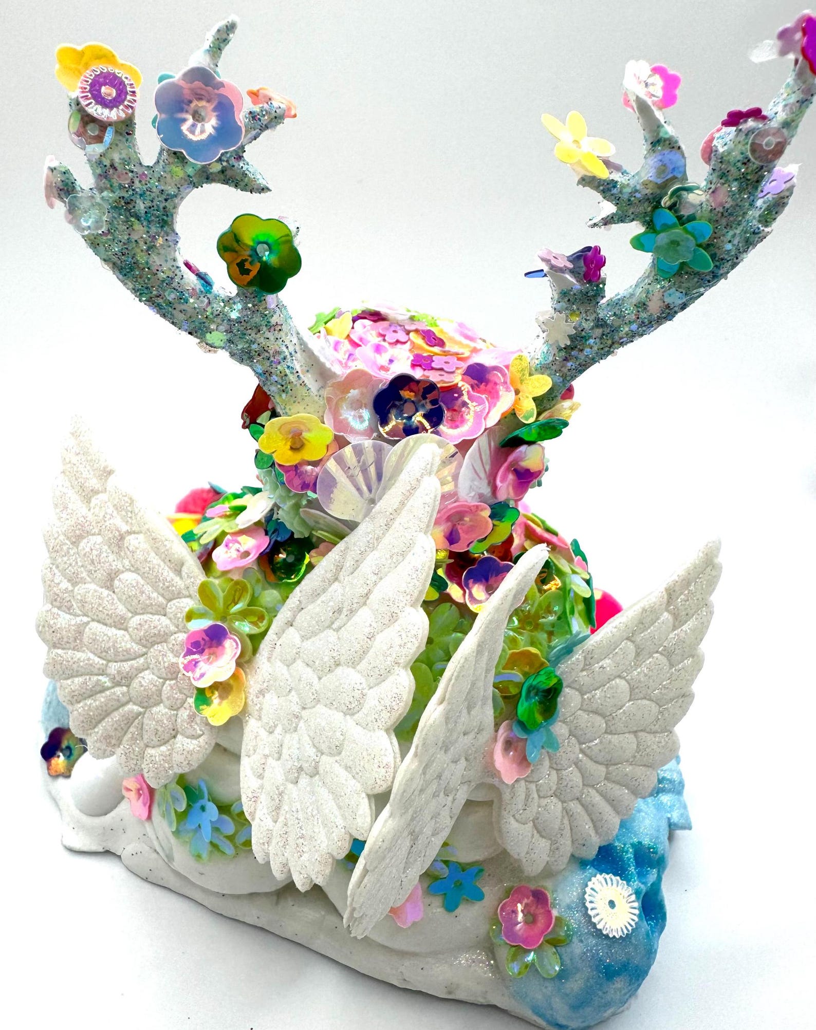 Gorgeous Fat Fae Flower Goddess With Skulls Original Body Positive Art ...