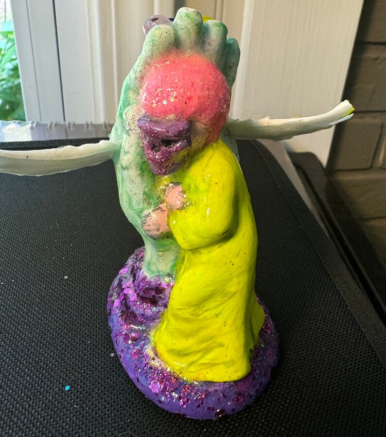 Biblically Accurate Angel Thrift Store Figurine Repaint, Upcycled ...