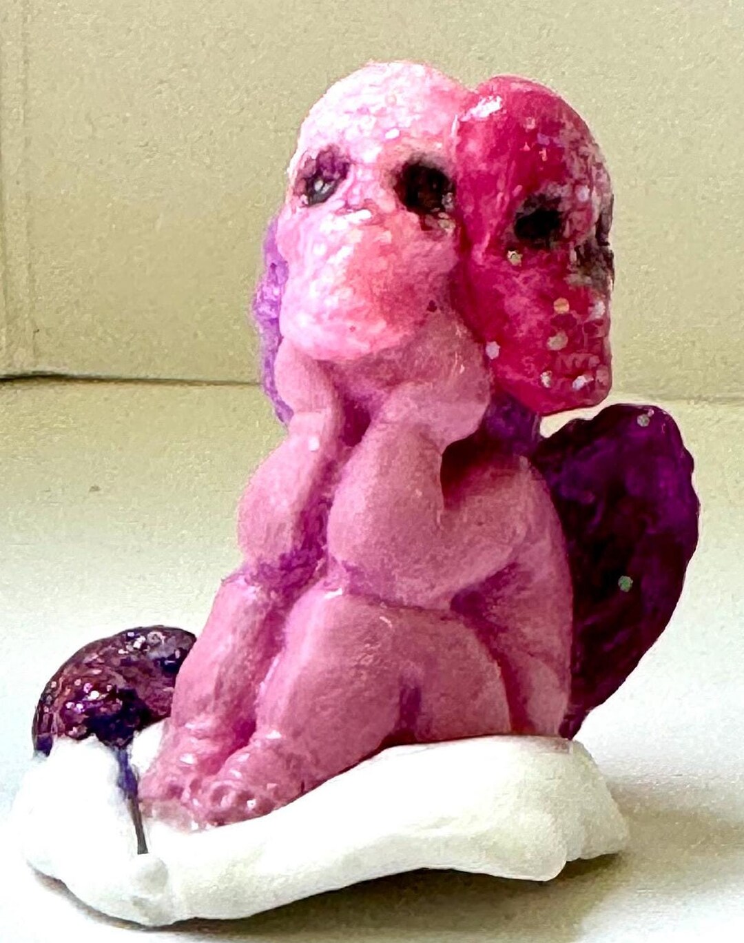 Mini Pink and Purple Baby Guardian Angel With Skulls Spooky Celestial ...