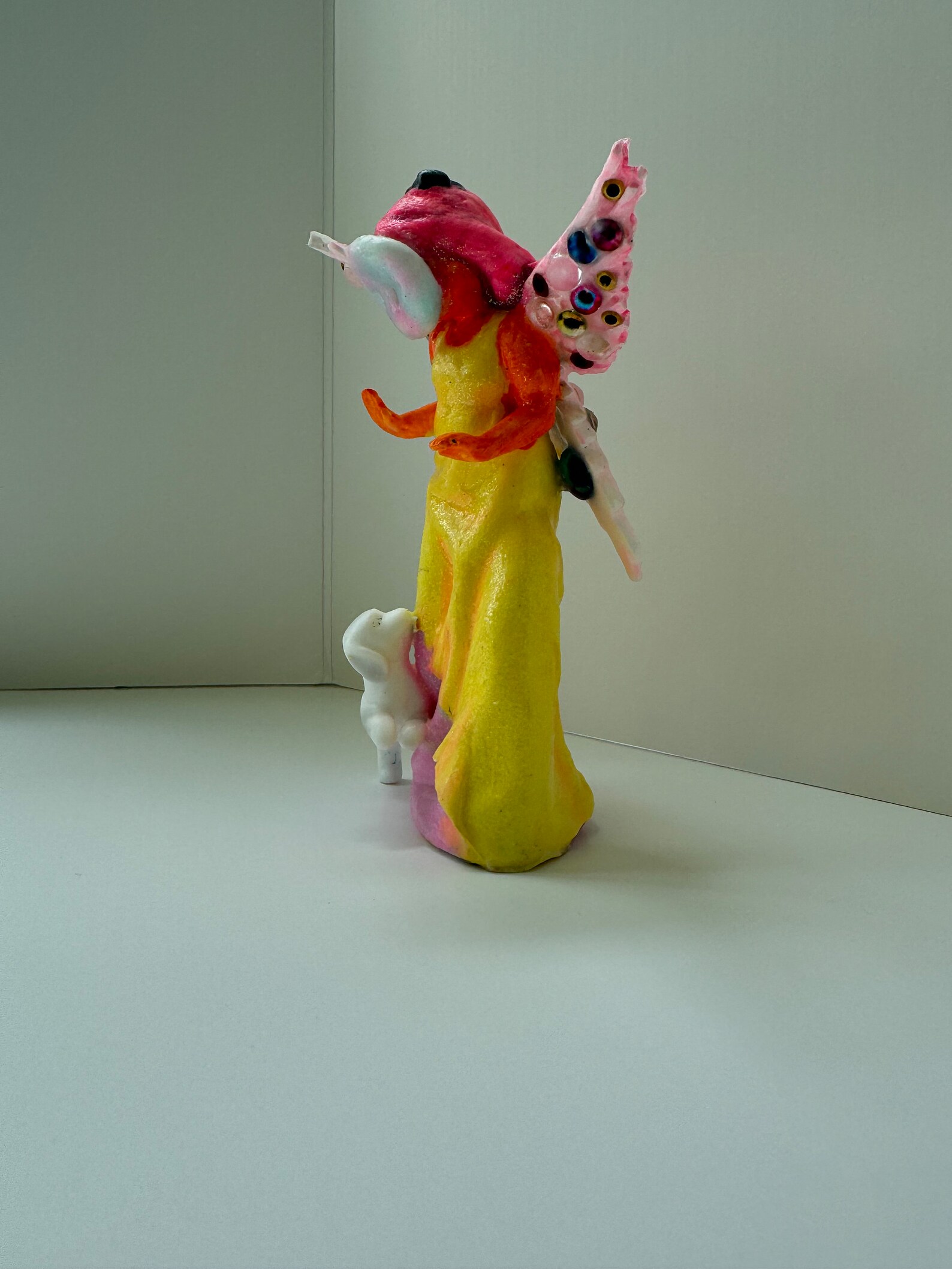 Biblically Accurate Guardian Angel Figurine Statue W Puppy Dog. Thrift Store Repaint Upcycle ...