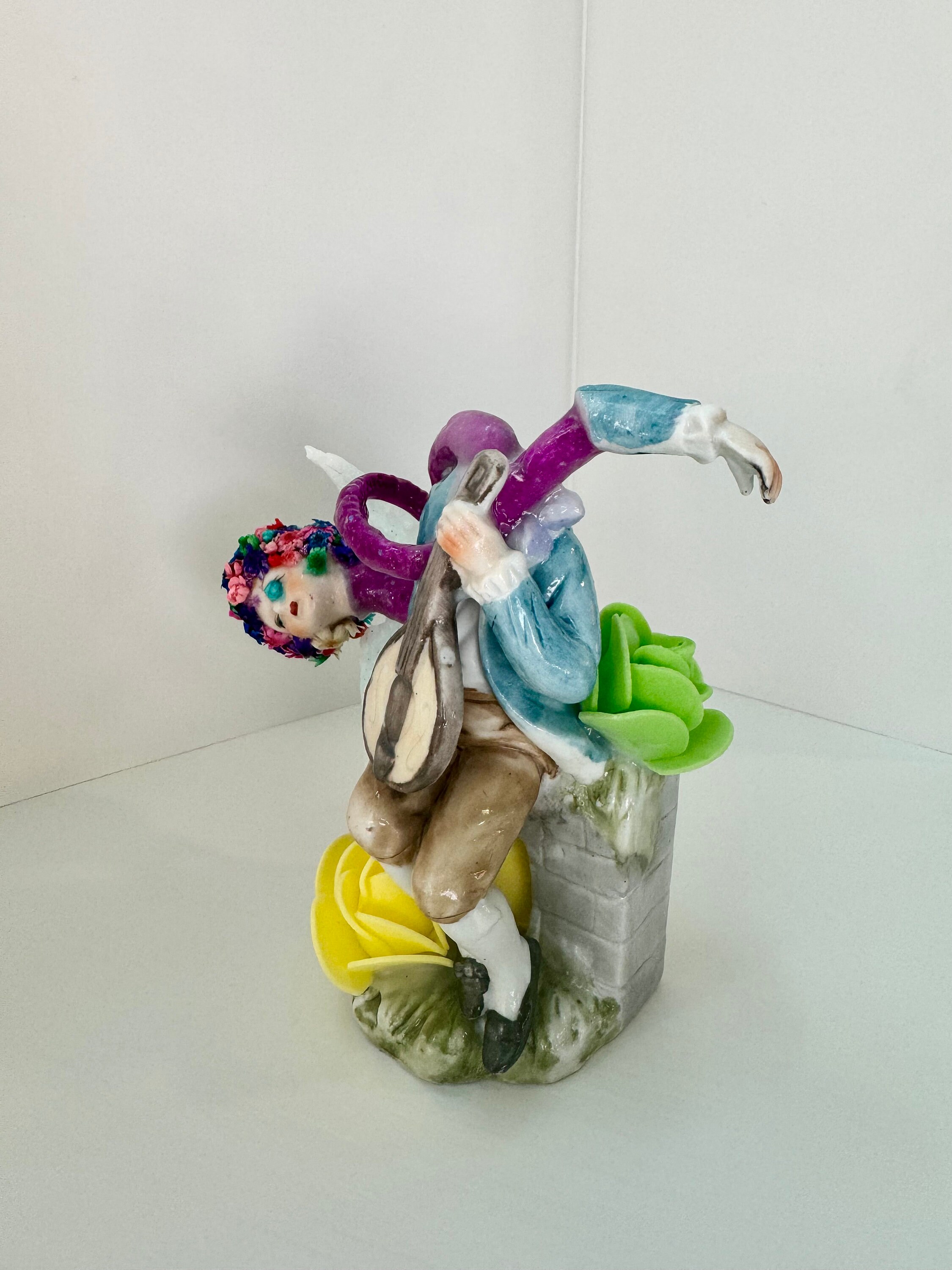 Upcycled Regency Japan Figurine Art, Colorful Tentacle & Floral ...
