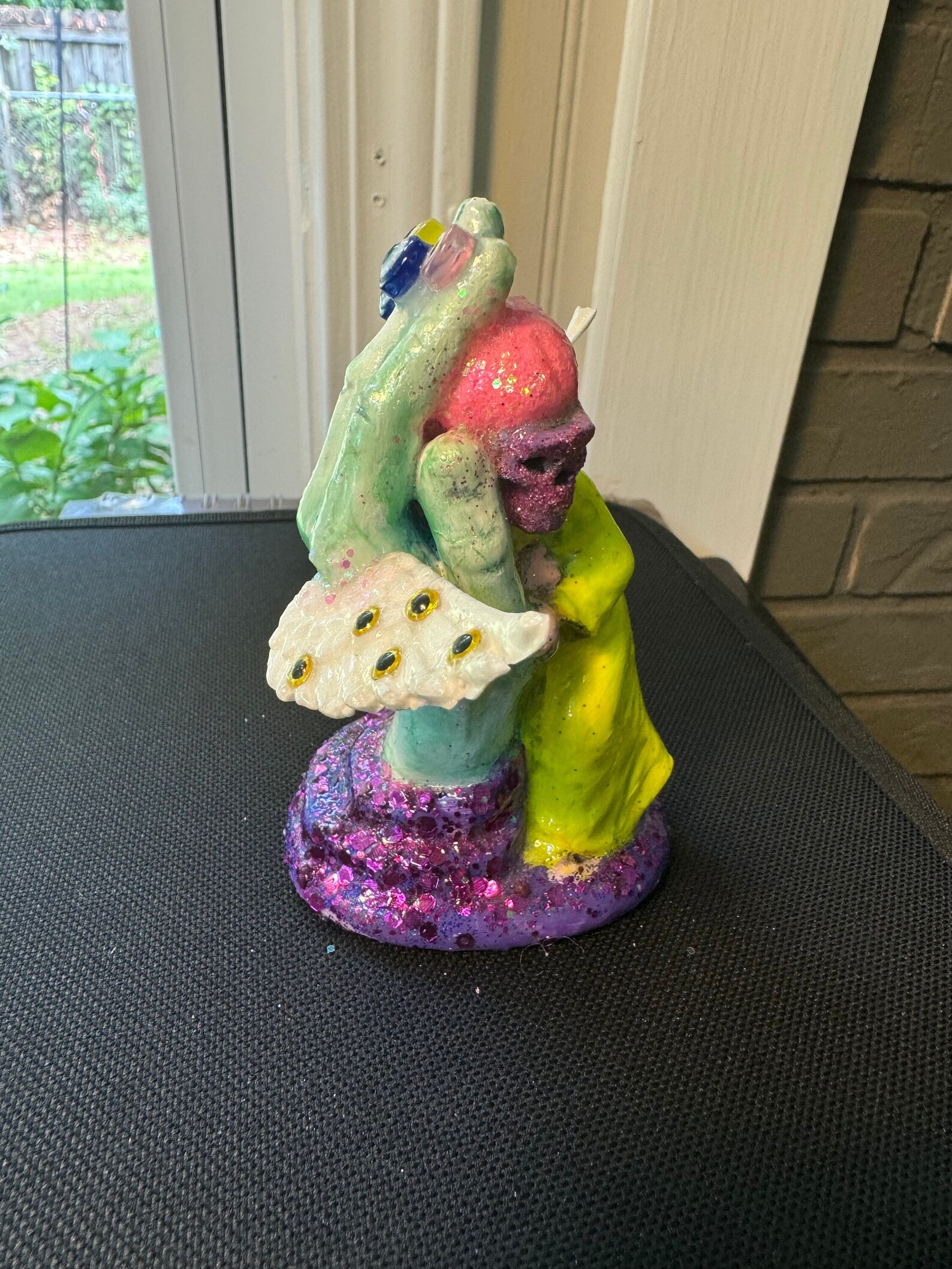 Biblically Accurate Angel Thrift Store Figurine Repaint, Upcycled Dopamine Decor, Evil Eye ...