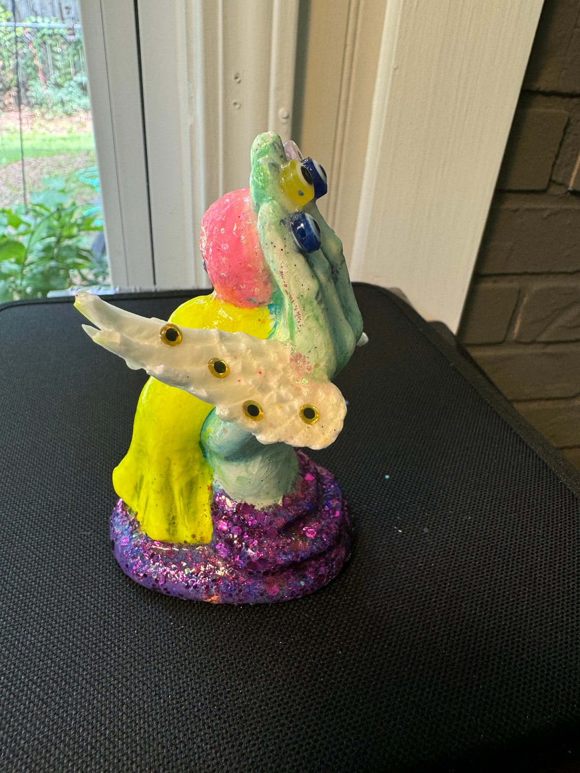 Biblically Accurate Angel Thrift Store Figurine Repaint, Upcycled Dopamine Decor, Evil Eye ...