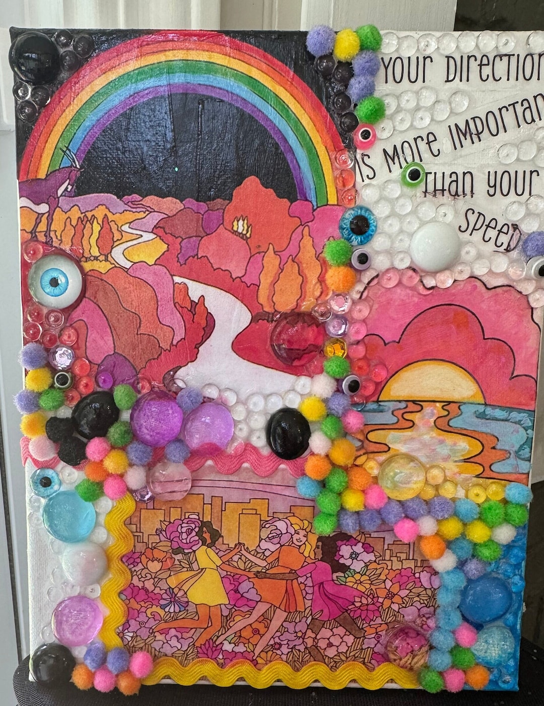 Retro Recovery Inspirational Collage Wall Art. Dopamine Decor Art on ...