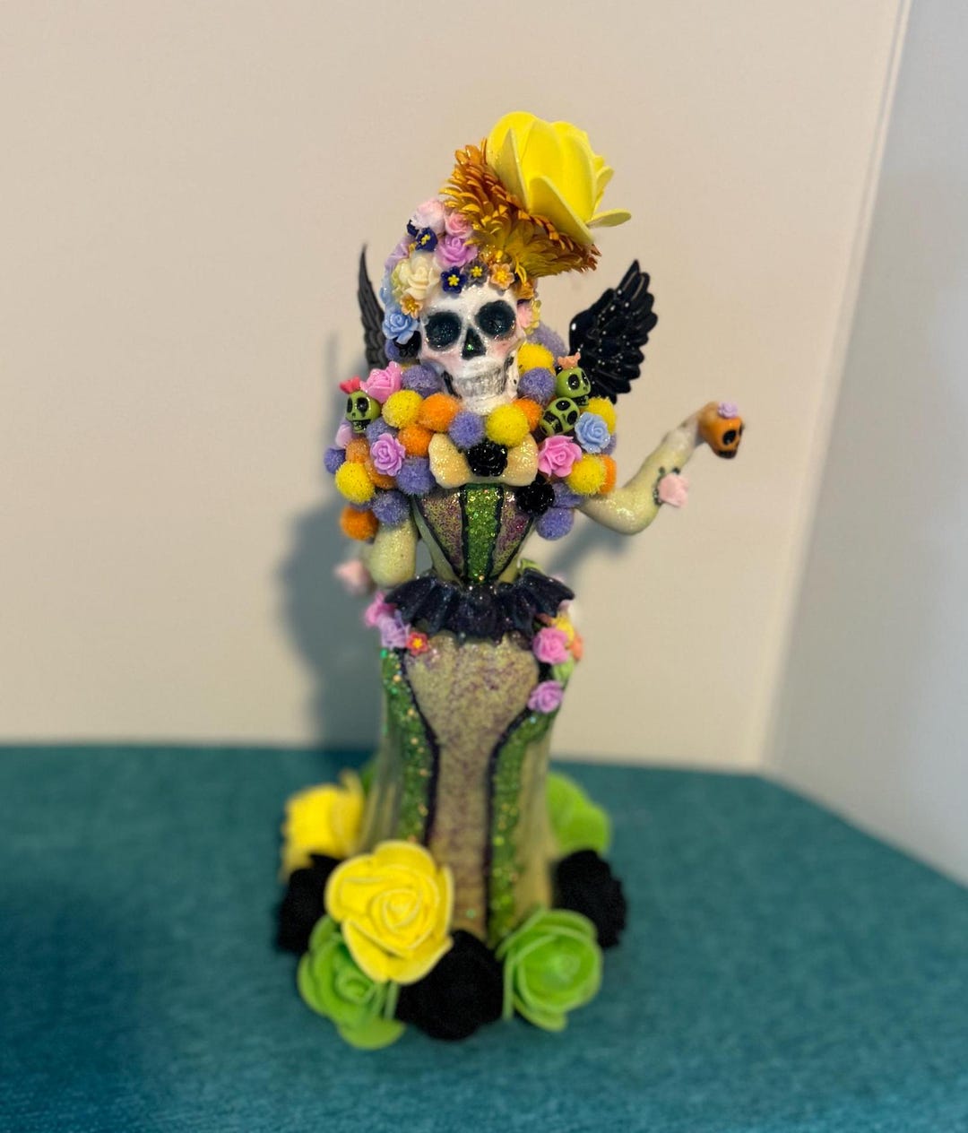 Fancy Upcycled Skeleton Figurine Perfect for Day of the Dead or Year ...