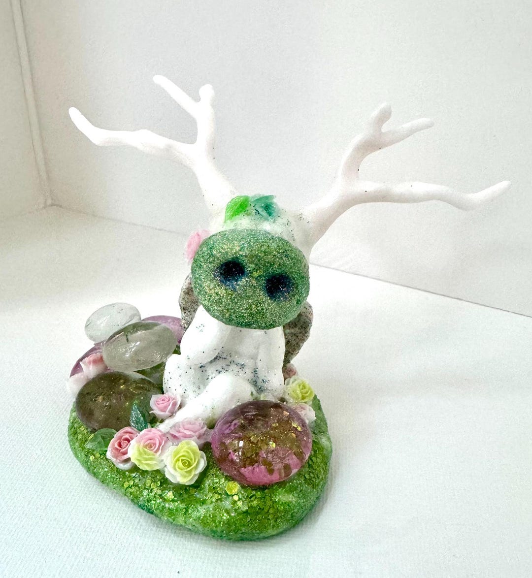 Sparkly Forest Fae Miniature With Ivory Antlers - Adorable and Spooky ...