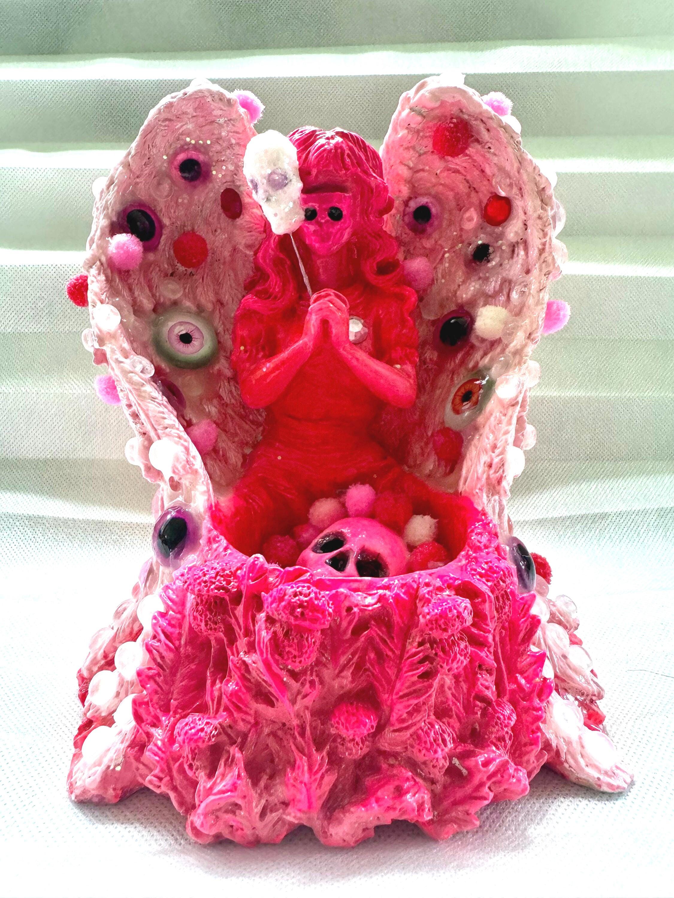 Upcycled Biblically Accurate Angel Statue Spooky and Gothic Dark ...