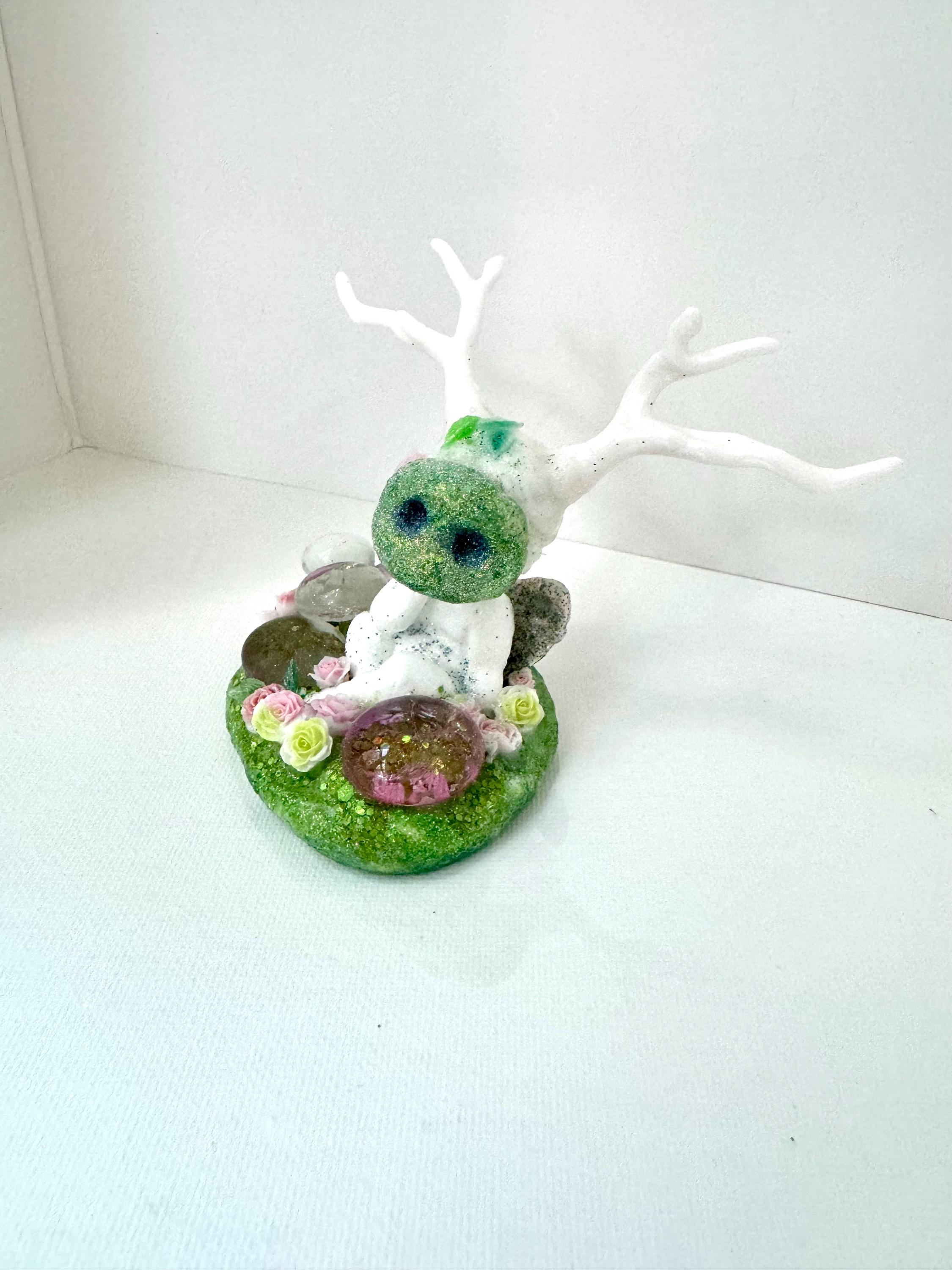 Sparkly Forest Fae Cherub Figurine W Antlers and Mask. Guardian Angel ...