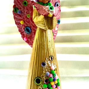Colorful Upcycled Biblically Accurate Angel Statue - Original Art ...