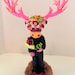 Precious Spooky Fae Boy With Pink Antlers, Evil Eye Protection ...