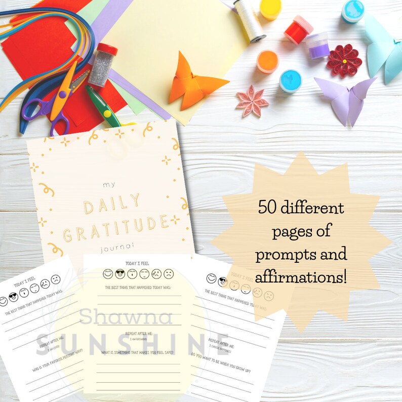 Children's Daily Gratitude Journal | Digital Download | Print-at Home ...