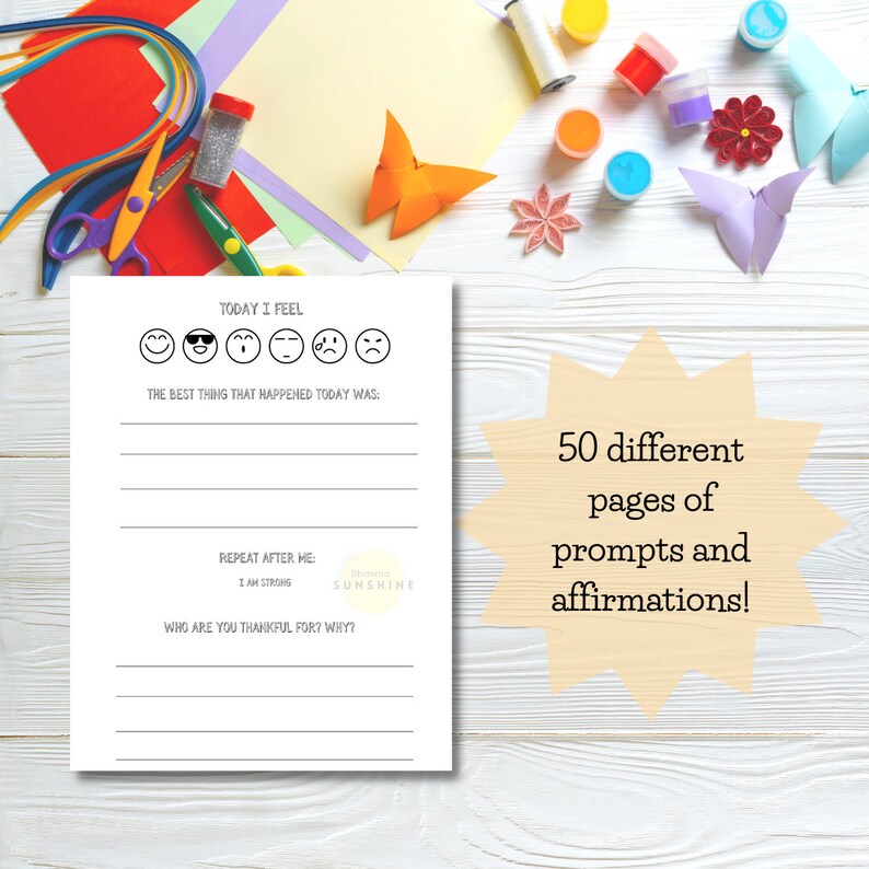 Children's Daily Gratitude Journal | Digital Download | Print-at Home ...