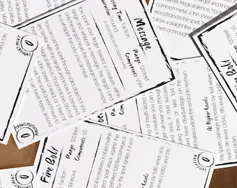 Printable 3rd Level Spell Cards for Dnd 5E Ink Brush - Etsy