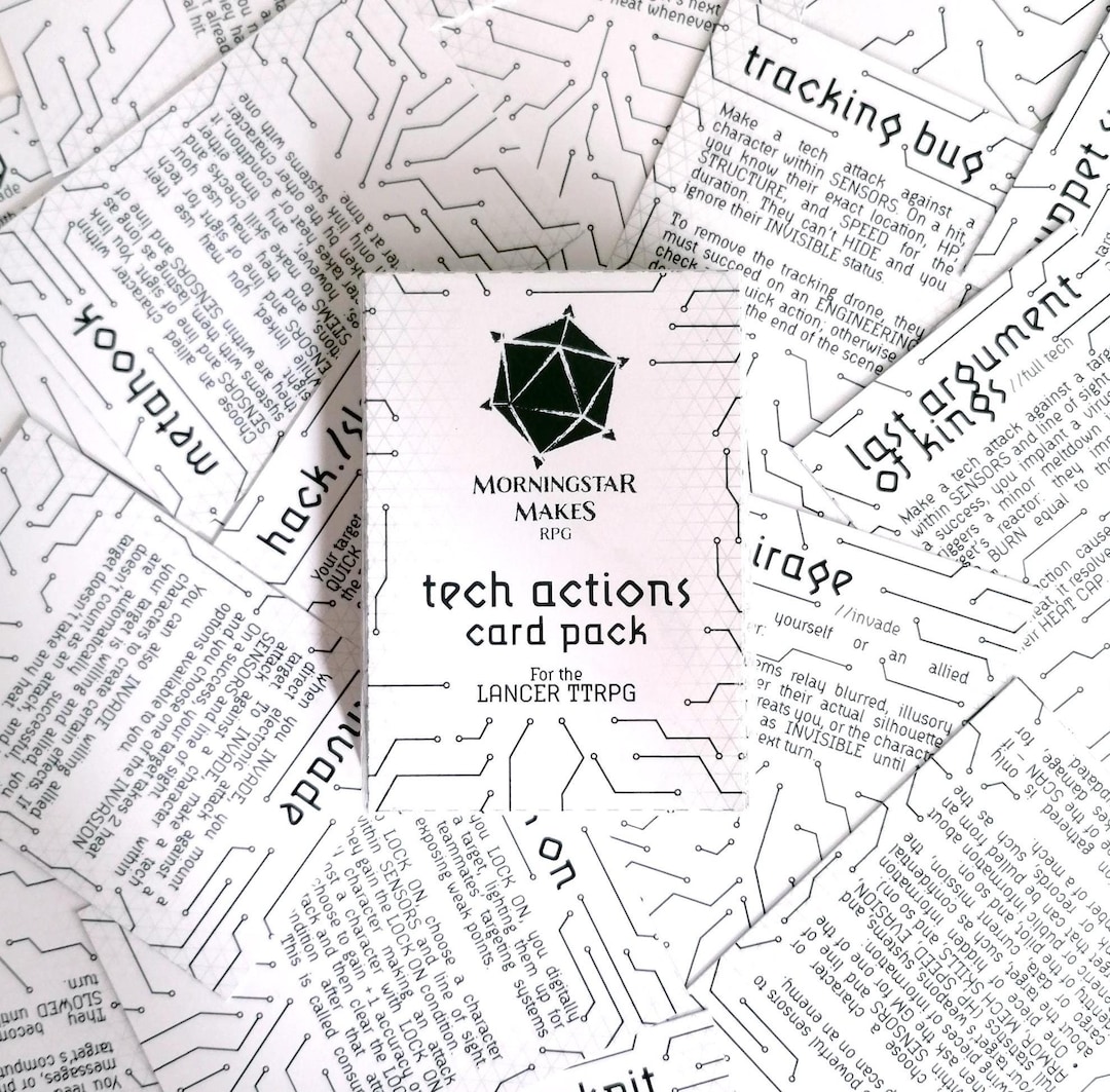 Printed Tech Cards for Lancer RPG - Circuit Board - Lancer Pilot Mech ...