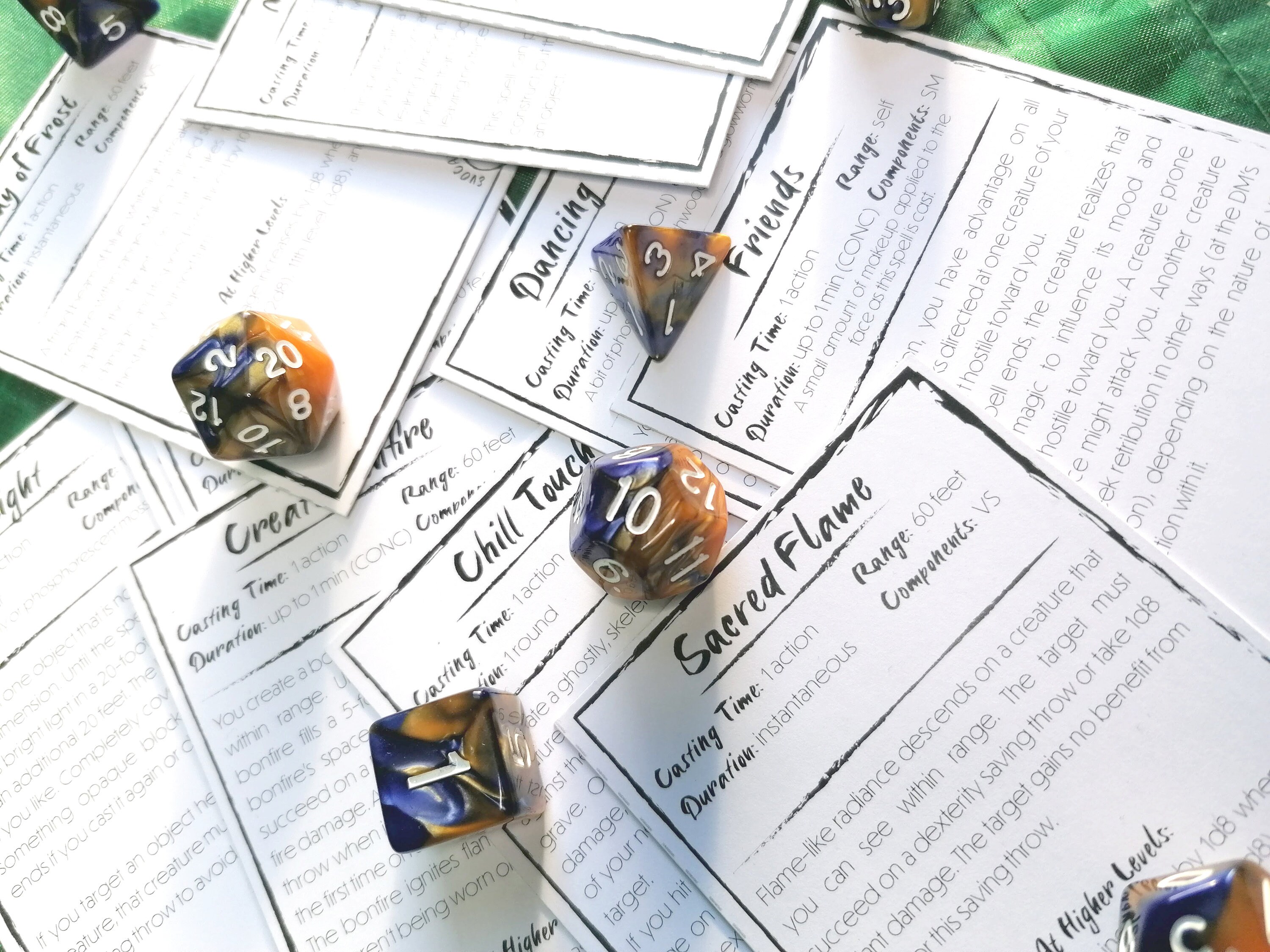 Printable 7th Level Spell Cards for Dnd 5E Ink Brush - Etsy