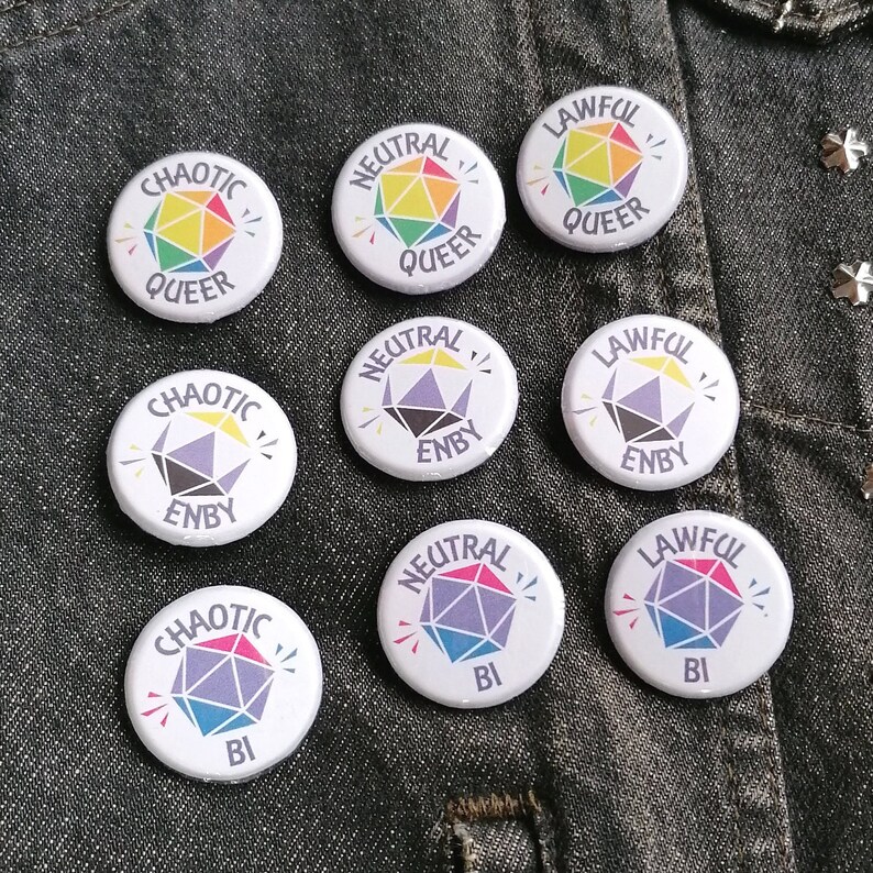 DND Alignment Pride Pin Badge - Etsy