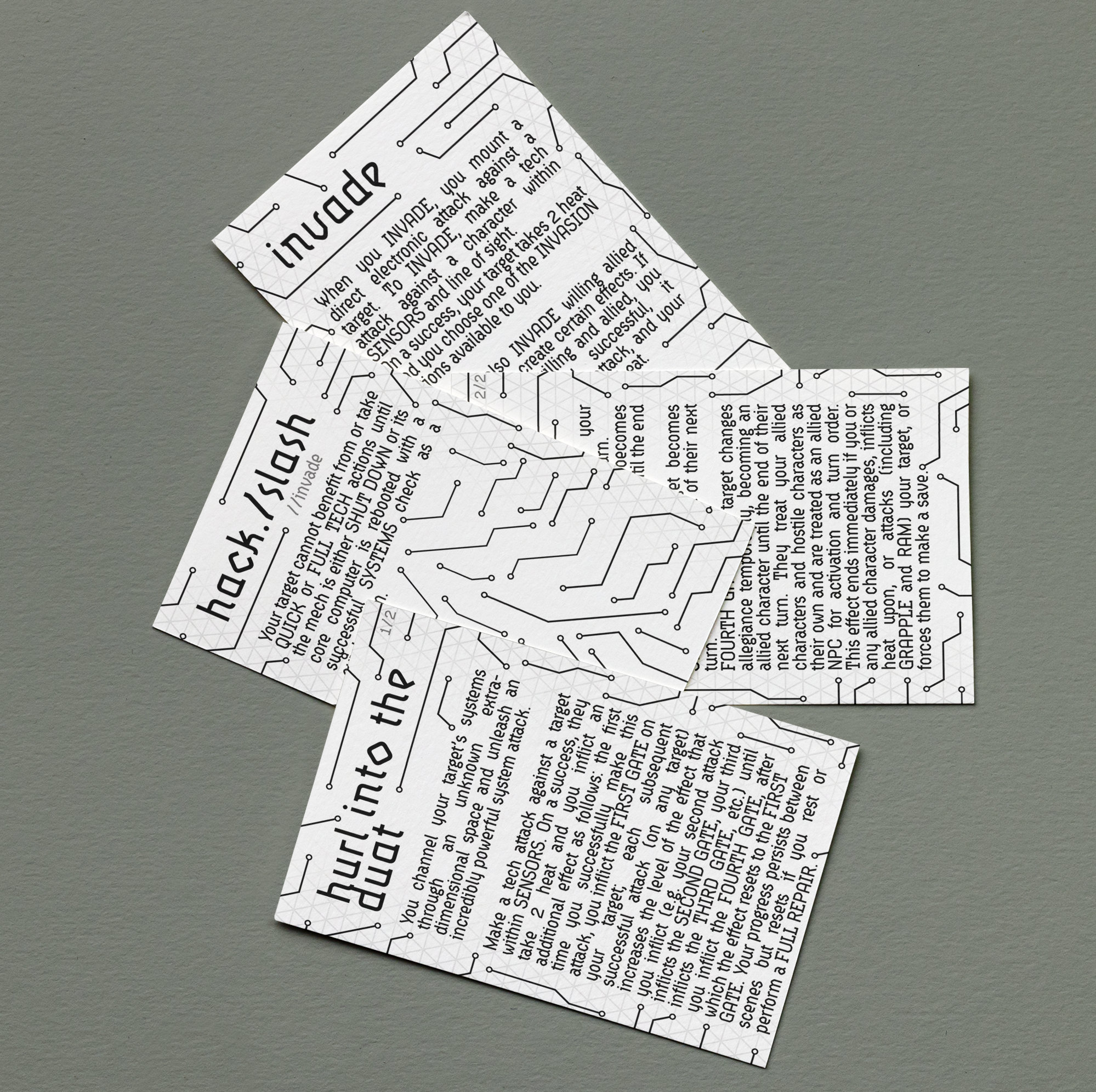 Printable Tech Cards for Lancer RPG Circuit Board - Etsy