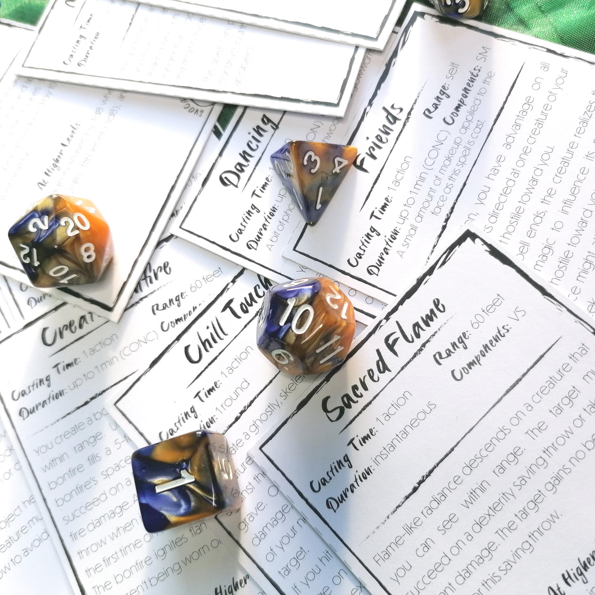 Printable 8th & 9th Level Spell Cards for Dnd 5E (2014) - Ink Brush - Etsy
