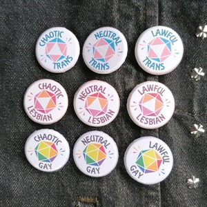 DND Alignment Pride Pin Badge - Etsy
