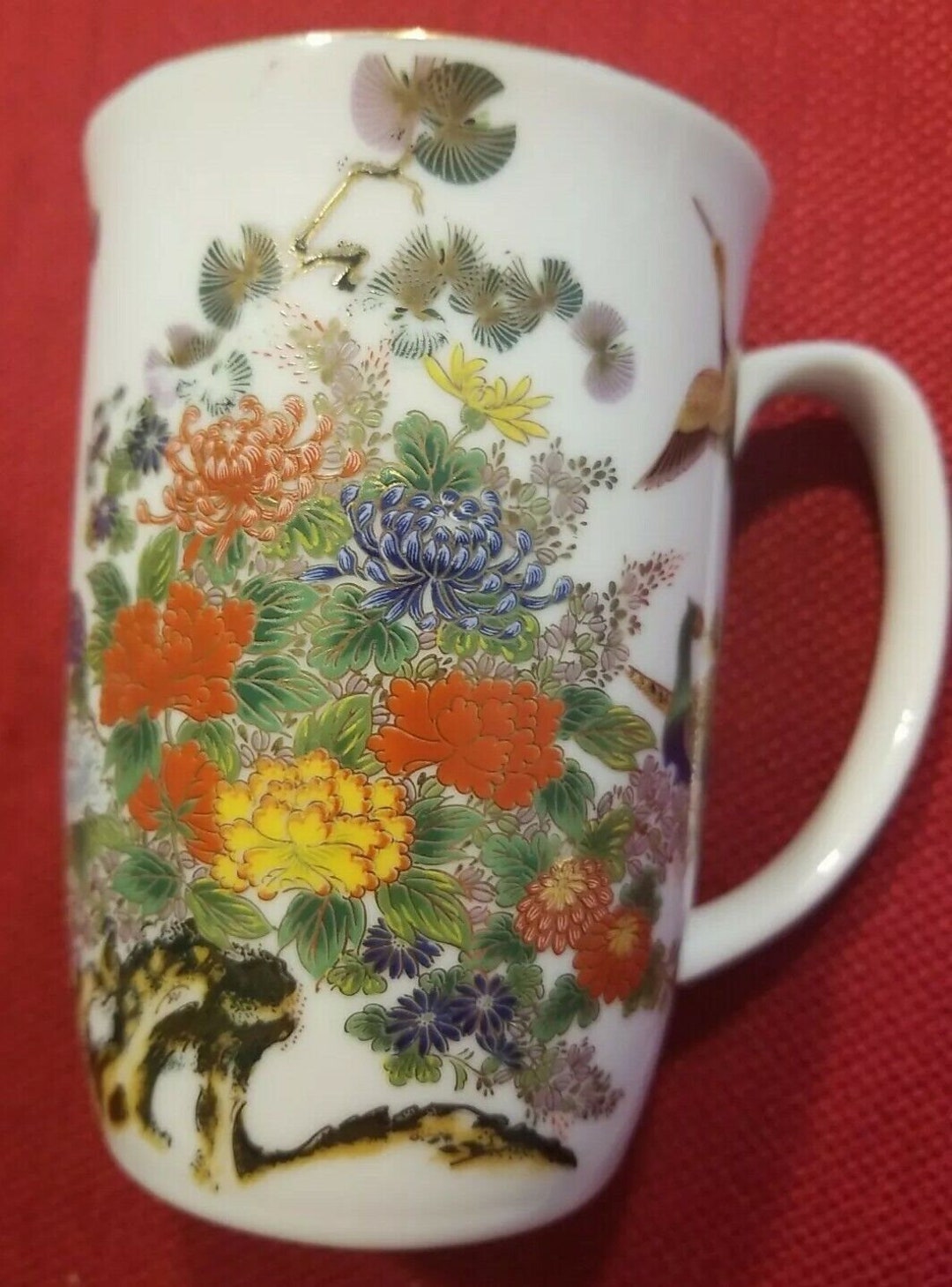 SHIBATA TOKI Japan Porcelain Coffee/tea Mug Imari Style With Peacock - Etsy