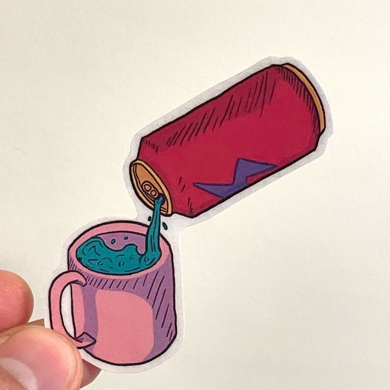 Energy Drink Coffee Mixture Sticker - Etsy