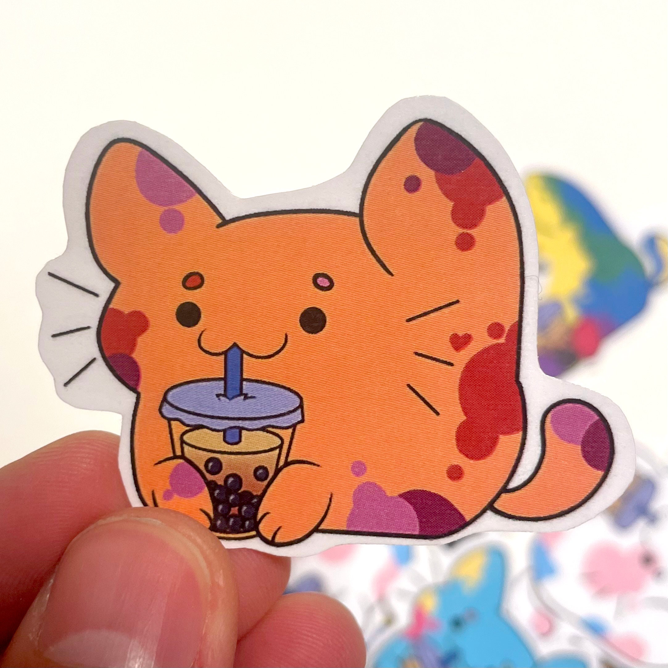 LGBT Subtle Pride Cat Stickers - Etsy